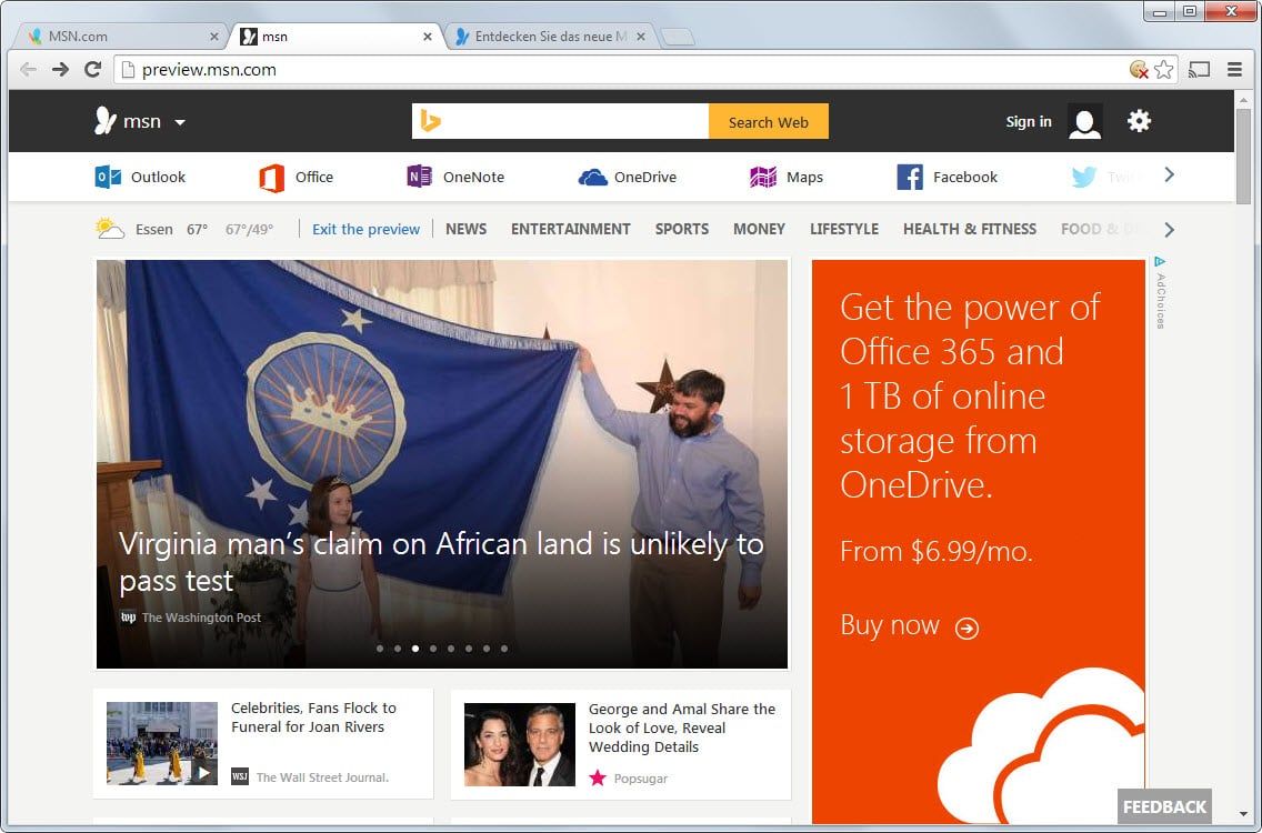 Tak wygląda nowa strona główna MSN